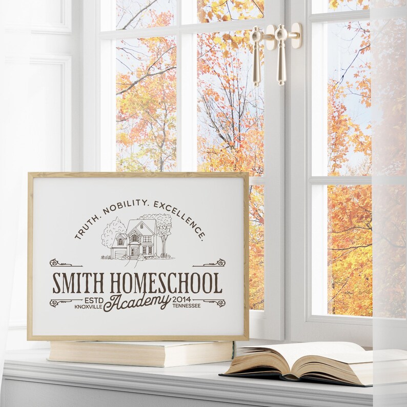 Personalized Homeschool Family Wall Art for Homeschool Mom, Dad, Kids ...