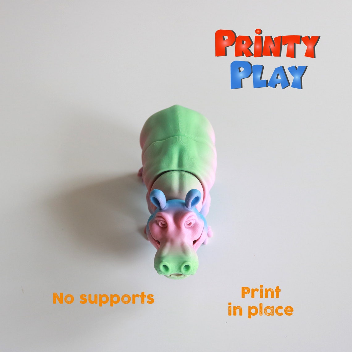 Flexi Hippo-stl for 3d Printing - Etsy