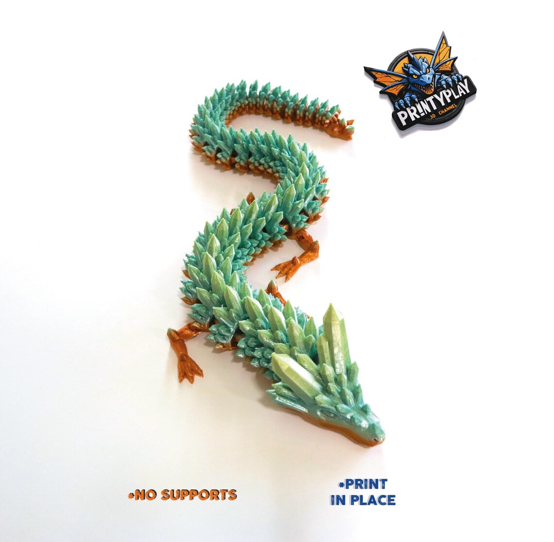 Quartz Crystal Dragon STL File for 3D Printing - Etsy