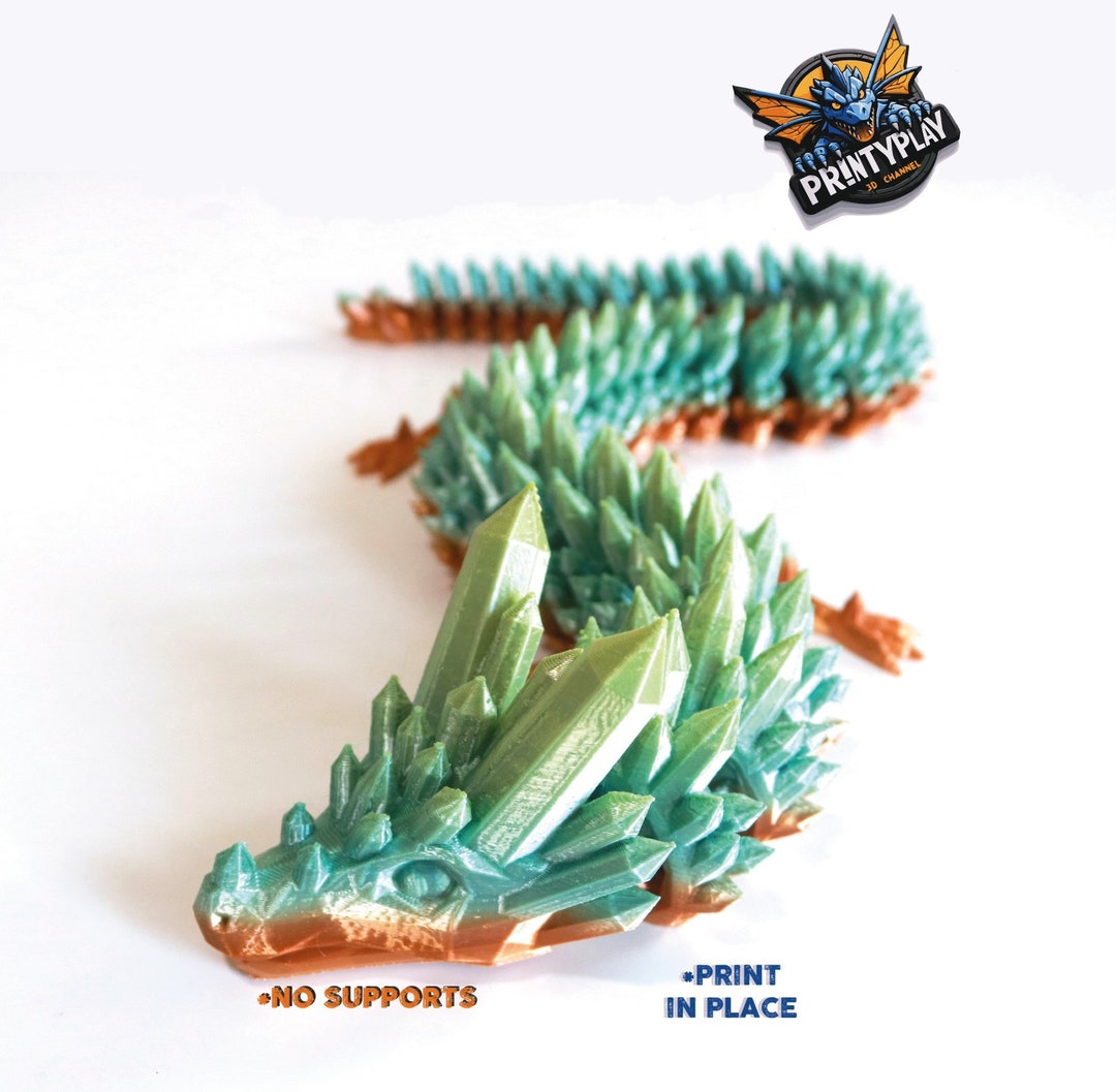 Quartz Crystal Dragon STL File for 3D Printing - Etsy