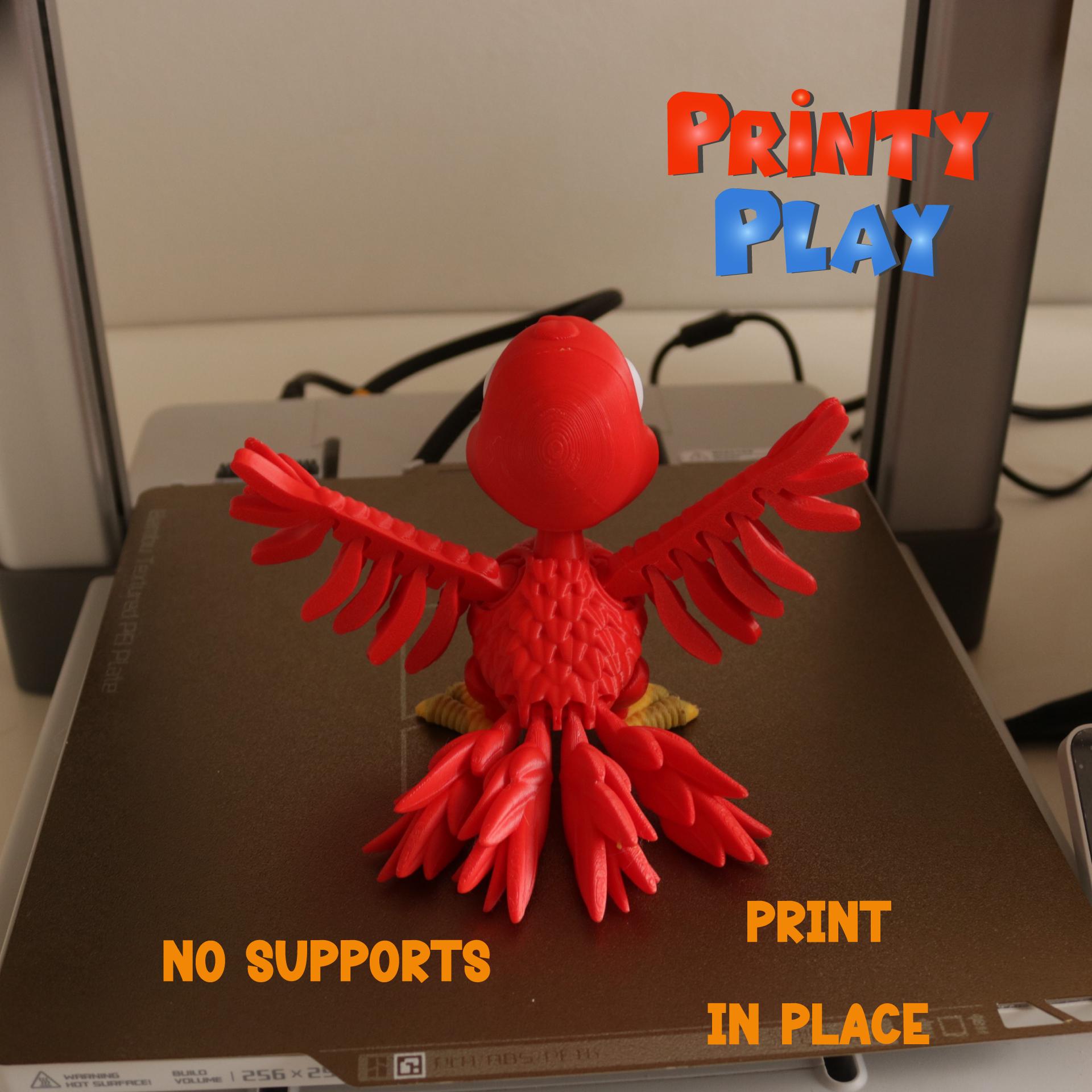 Cute Flexi Parrot-stl for 3d Printing - Etsy