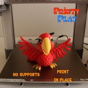 Cute Flexi Parrot-stl for 3d Printing - Etsy