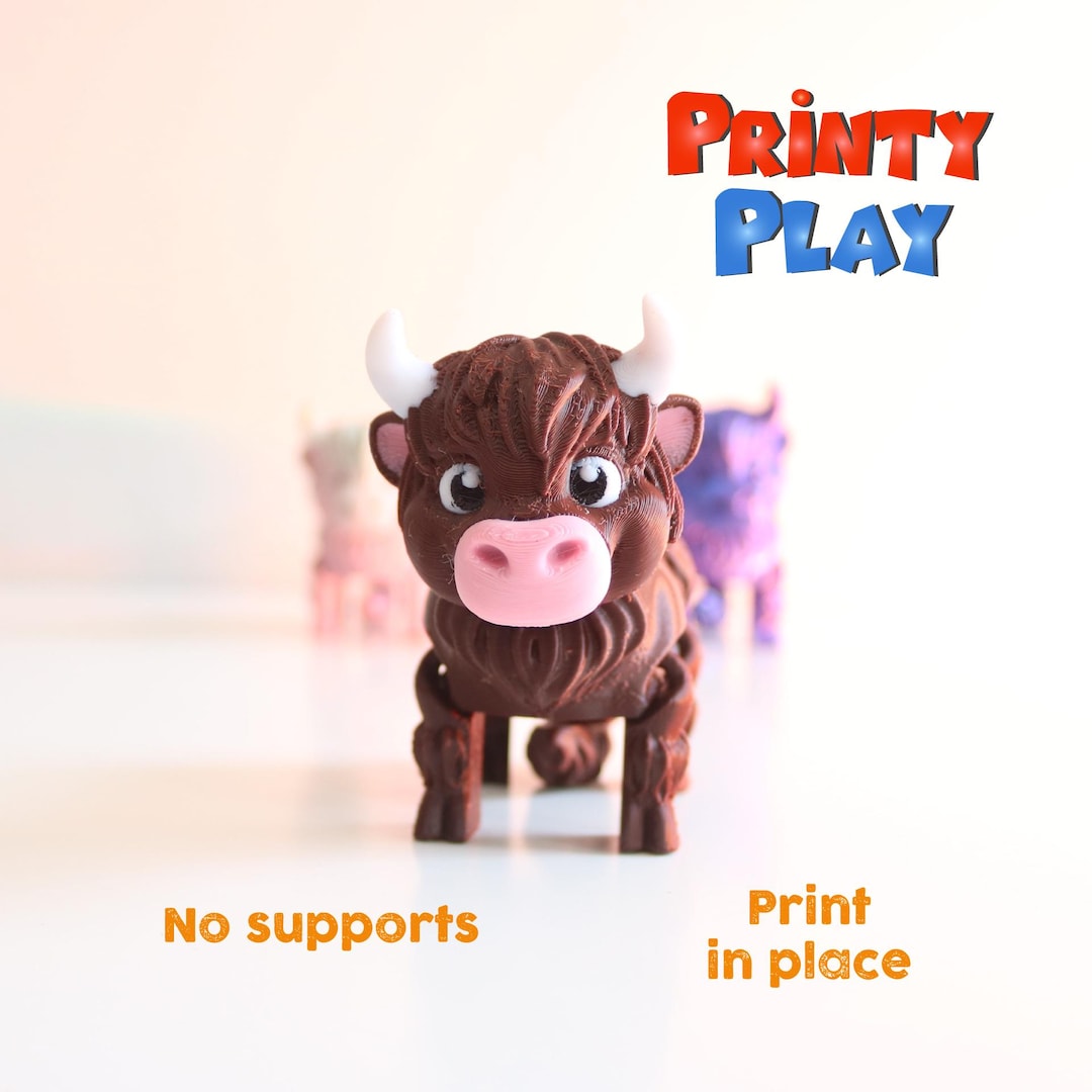 Cute Highland Cow-stl for 3d Printing - Etsy