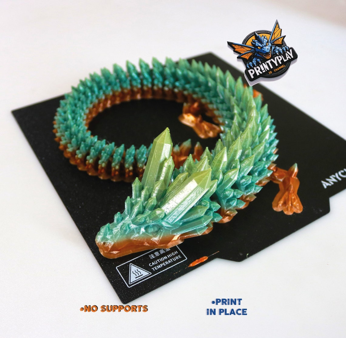 Quartz Crystal Dragon STL File for 3D Printing - Etsy