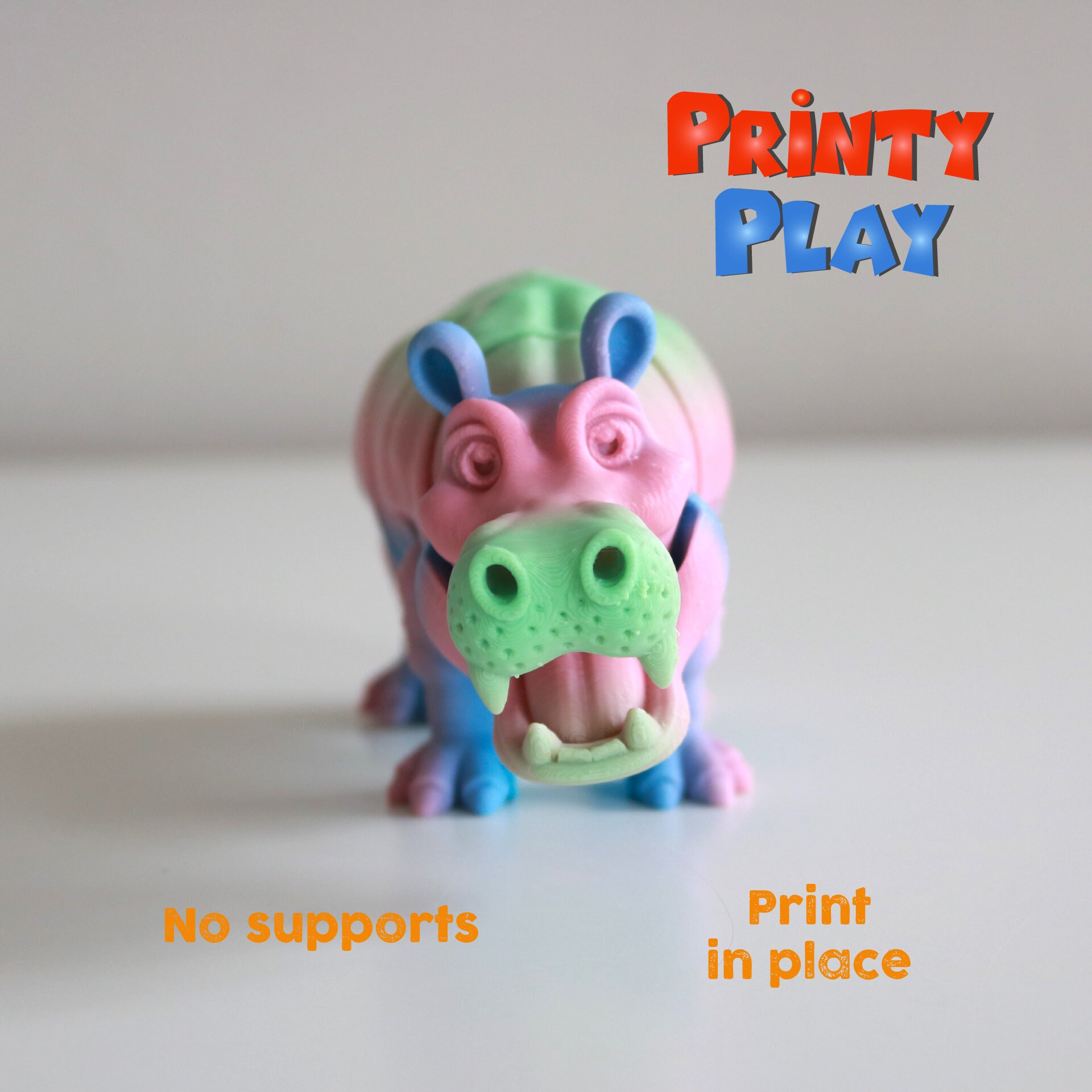 Flexi Hippo-stl for 3d Printing - Etsy
