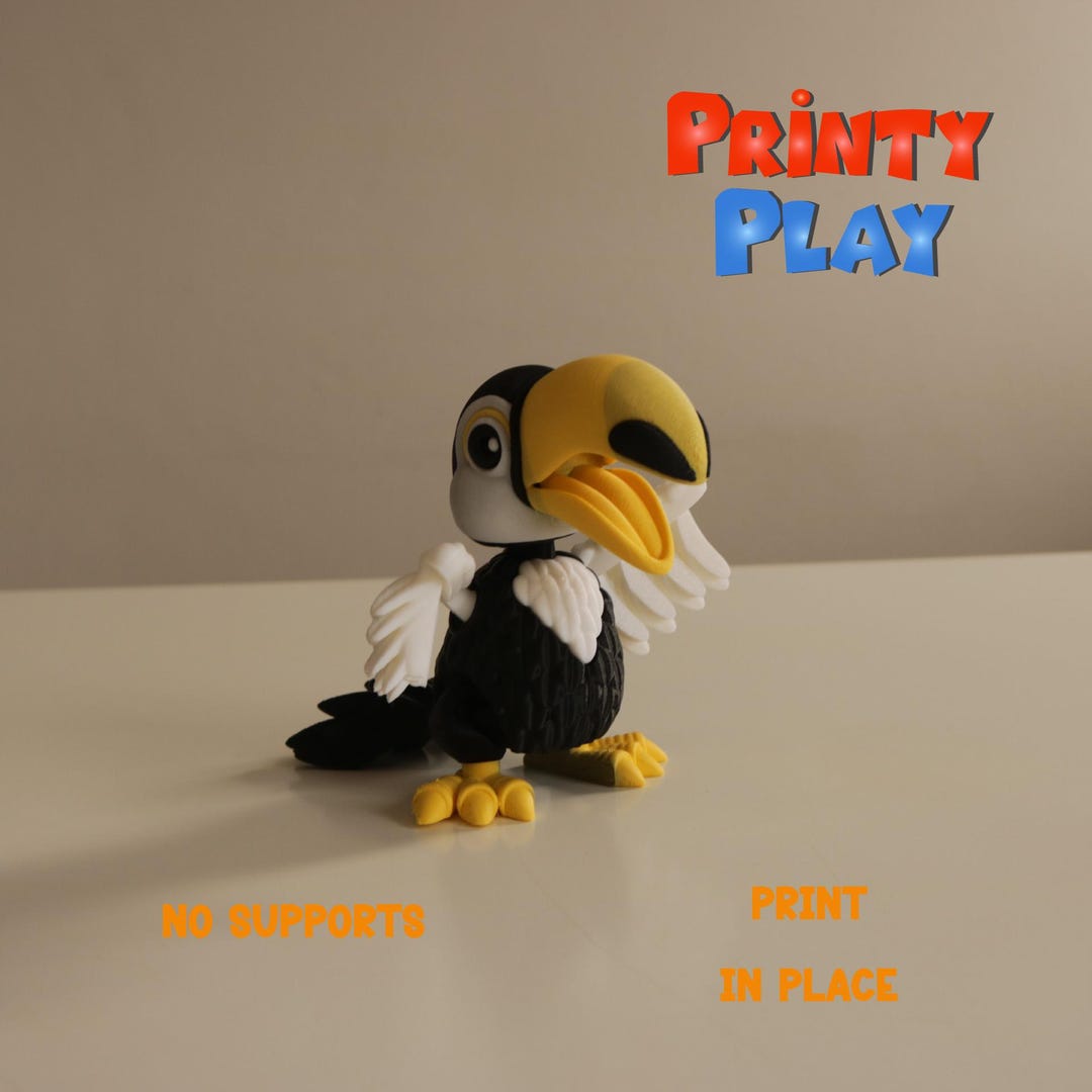 Cute Flexi Toucan-stl for 3d Printing - Etsy