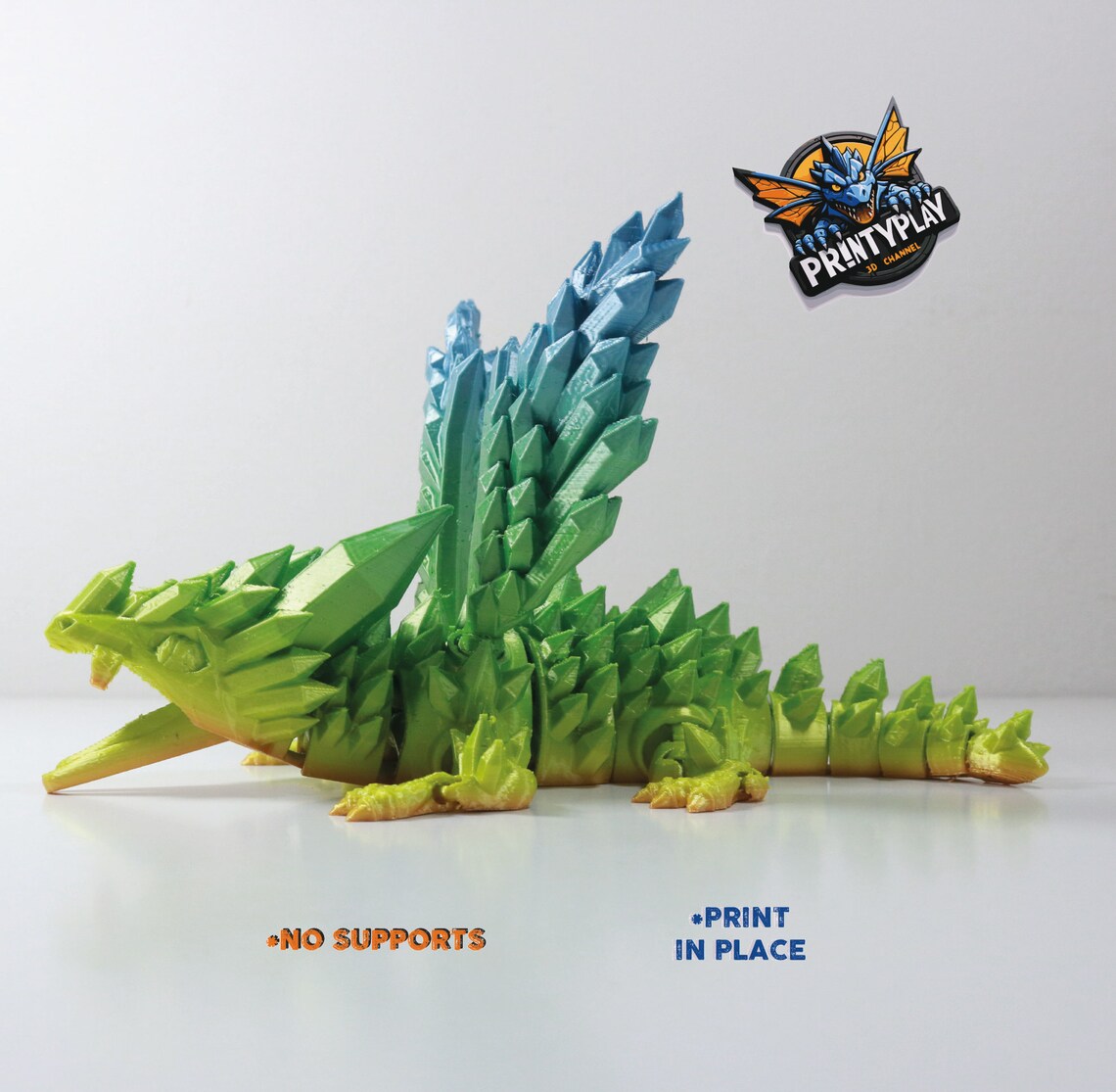 Flexi Baby Quartz Crystal Dragon STL File for 3d Printing - Etsy