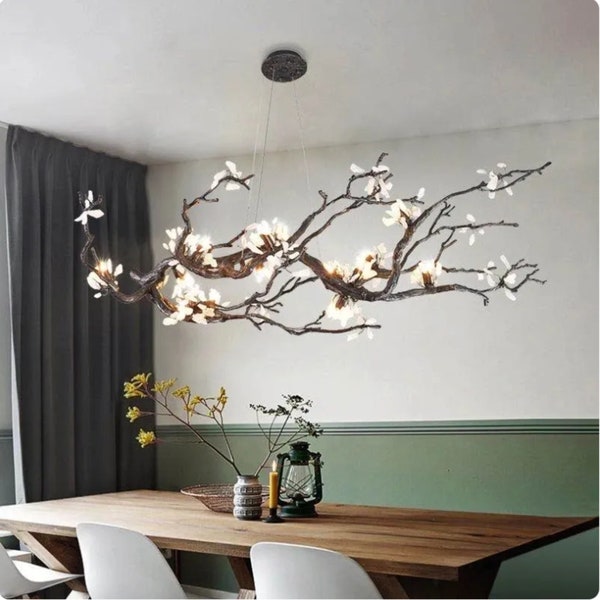 Wood Branch Chandelier - Etsy