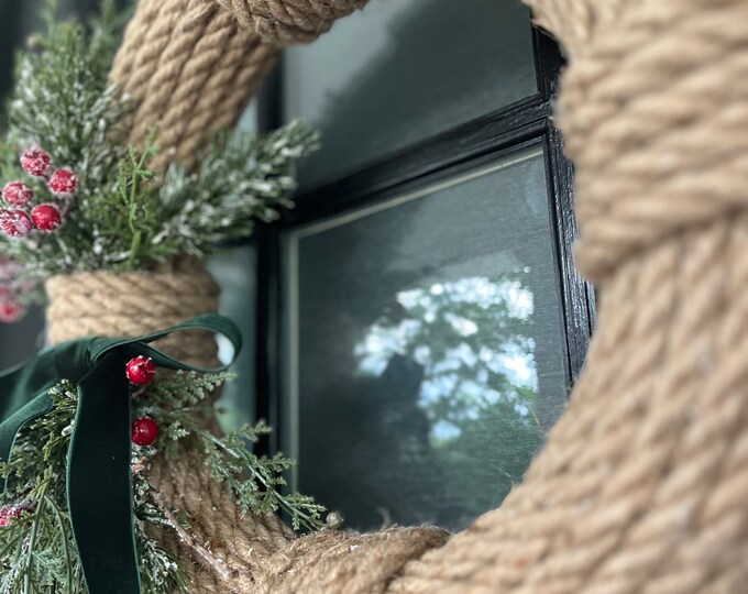 Nautical Jute Rope Holiday Wreath - Etsy