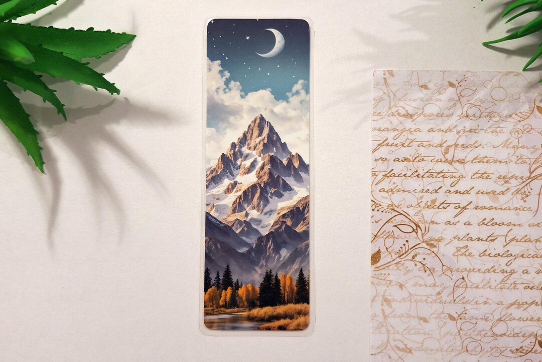 Mountain Bookmark Laminated Bookmark Nature Bookmark Mountain 2x6 ...