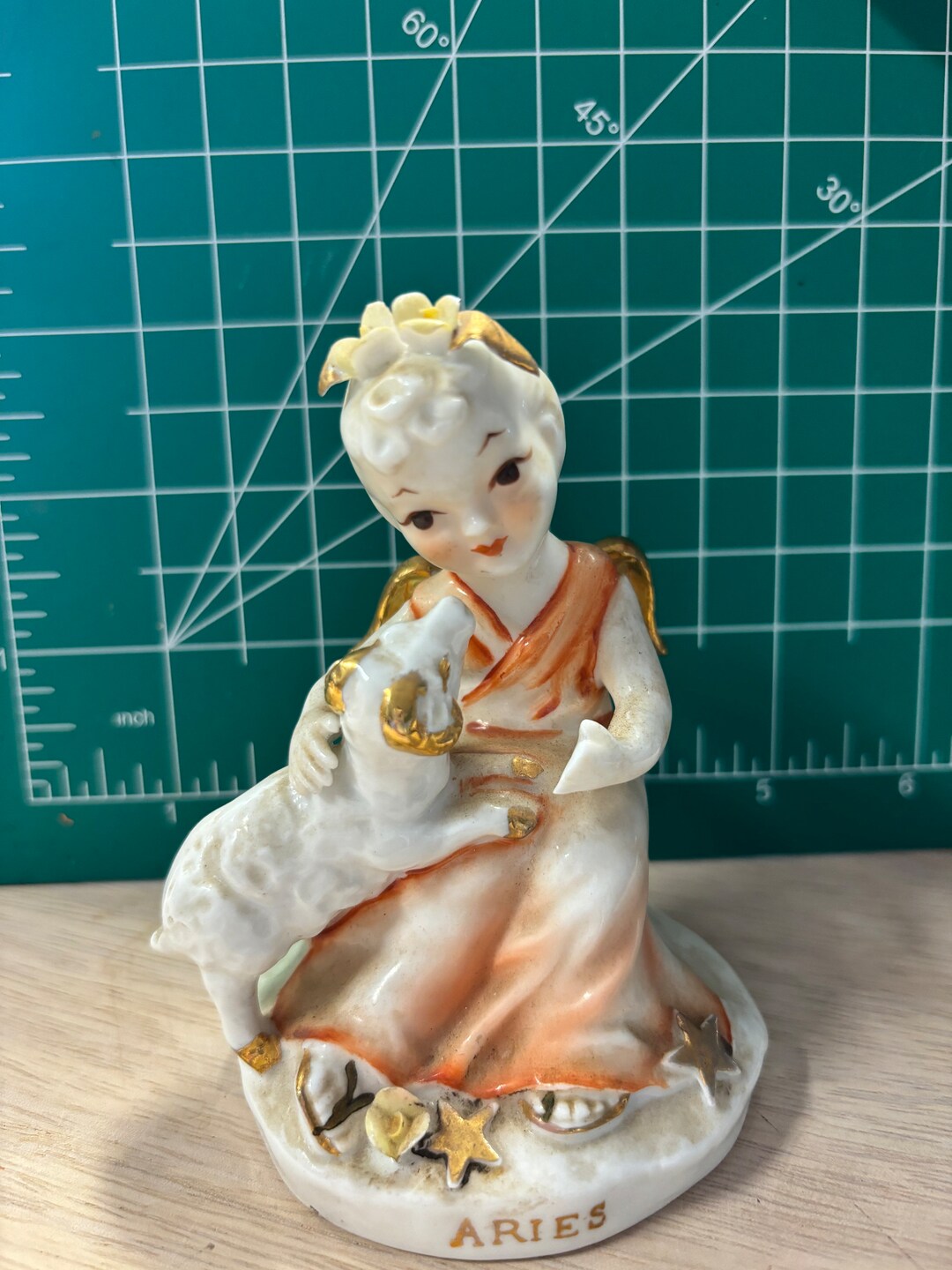 Vintage Lefton Aries Zodiac Angel Figurine Doll - Etsy