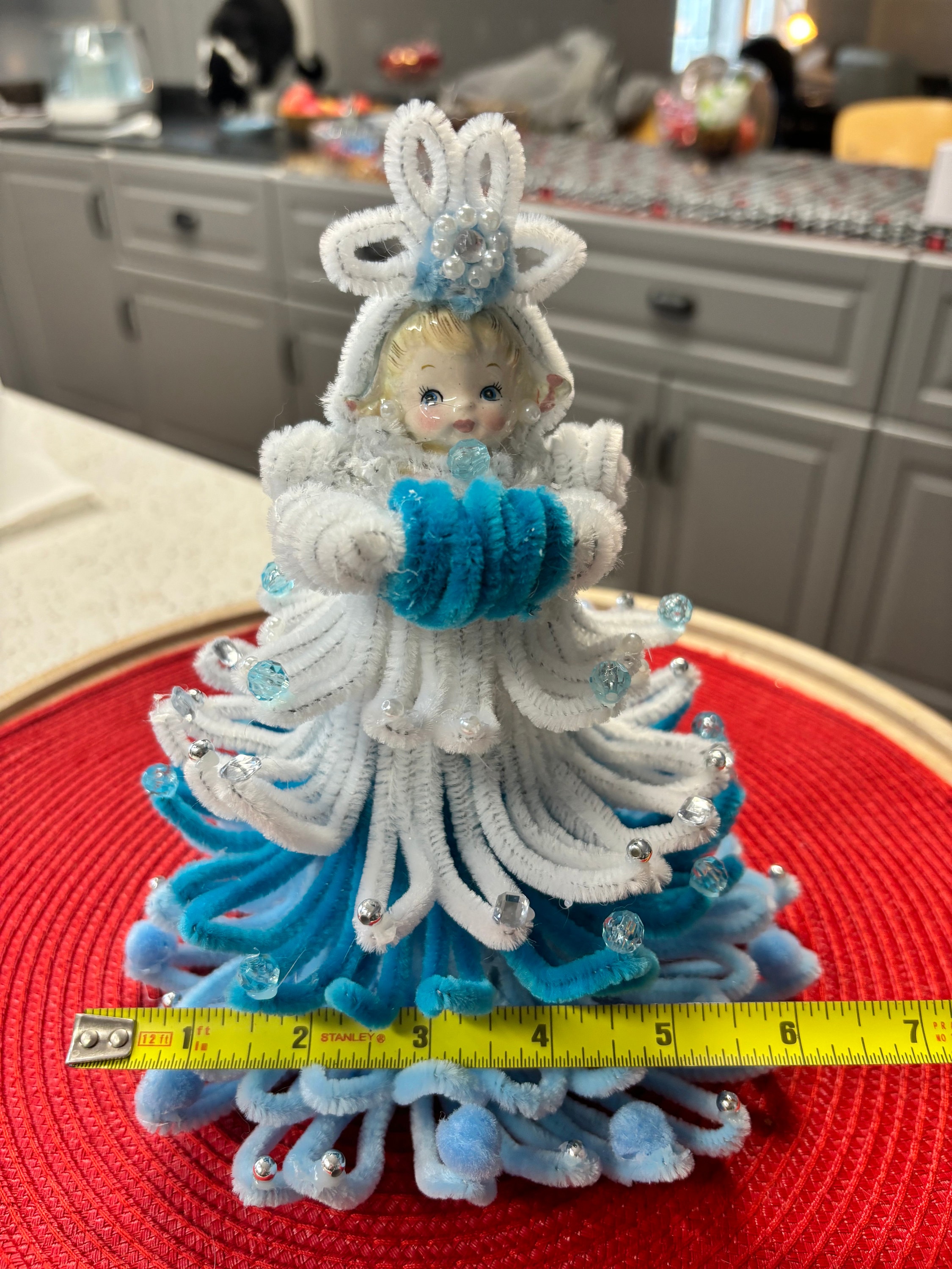 Vintage Upcycled Ceramic and Chenille Christmas Tree Doll - Etsy