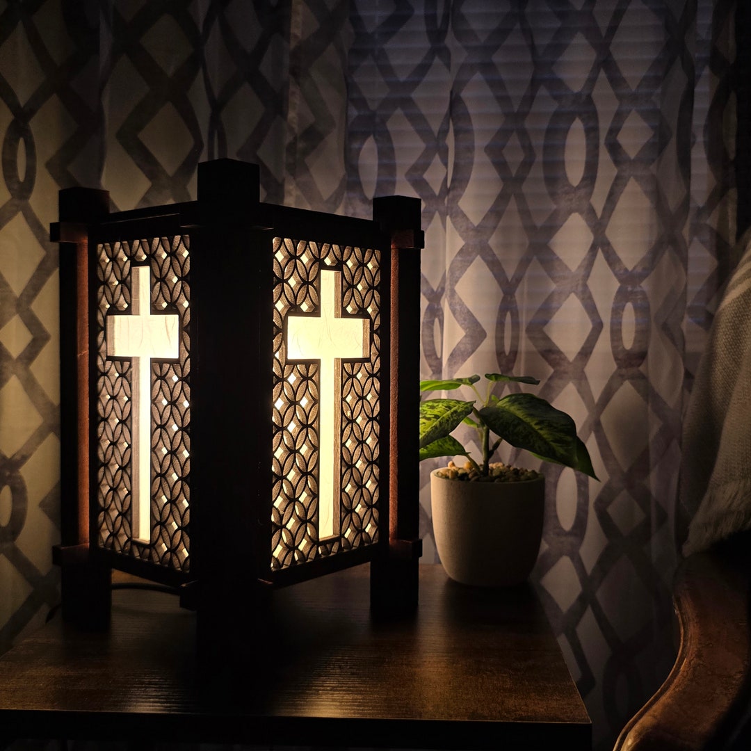 Wooden Religious Shoji Lamp, 3 Sizes, Decorative Custom Hand Crafted ...