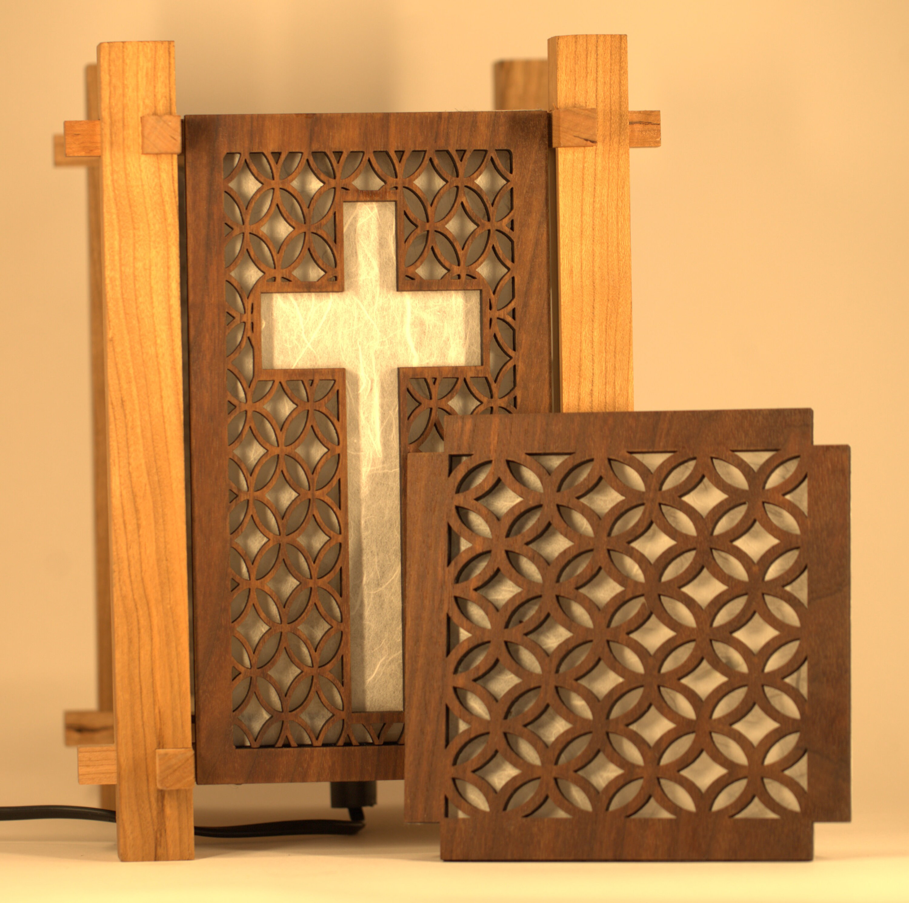 Wooden Religious Shoji Lamp, 3 Sizes, Decorative Custom Hand Crafted ...