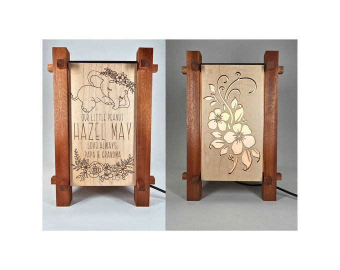 Baby Shower Gift, Personalized Baby Lamp, Laser Cut Lamp, Handcrafted ...