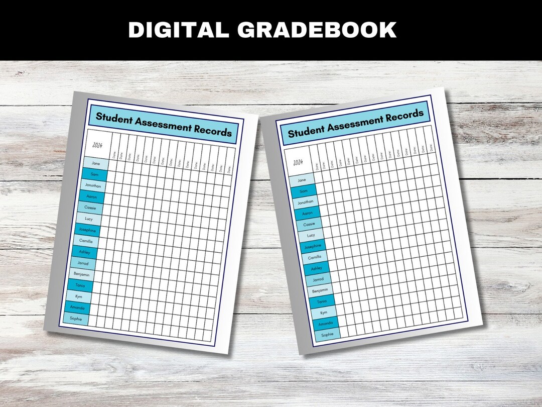 Editable Teacher Gradebook Printable. Teacher Planner. Grade Tracker ...