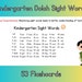 Dolch Printable Kindergarten Sight Words Flashcards 53 Cards, for ...