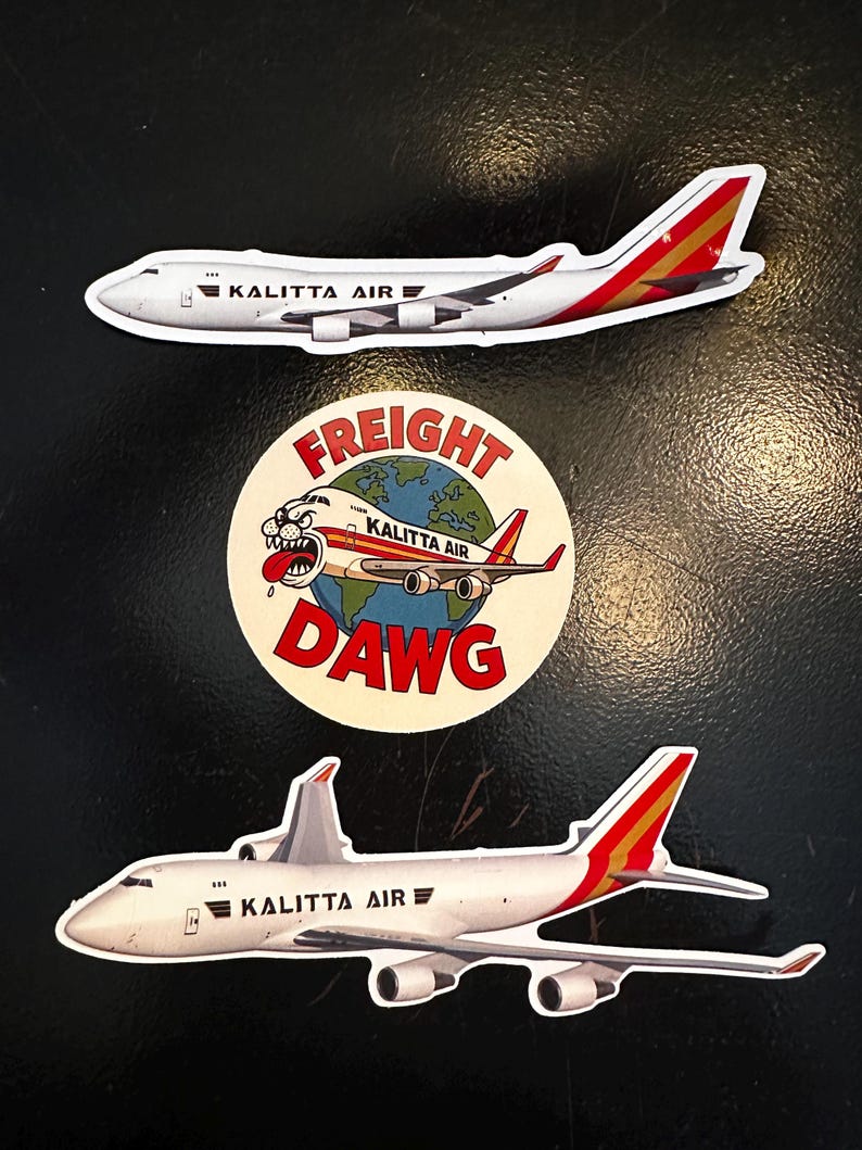 Kalitta Air B747-400F Decal Set: 6" Vinyl Stickers - Etsy