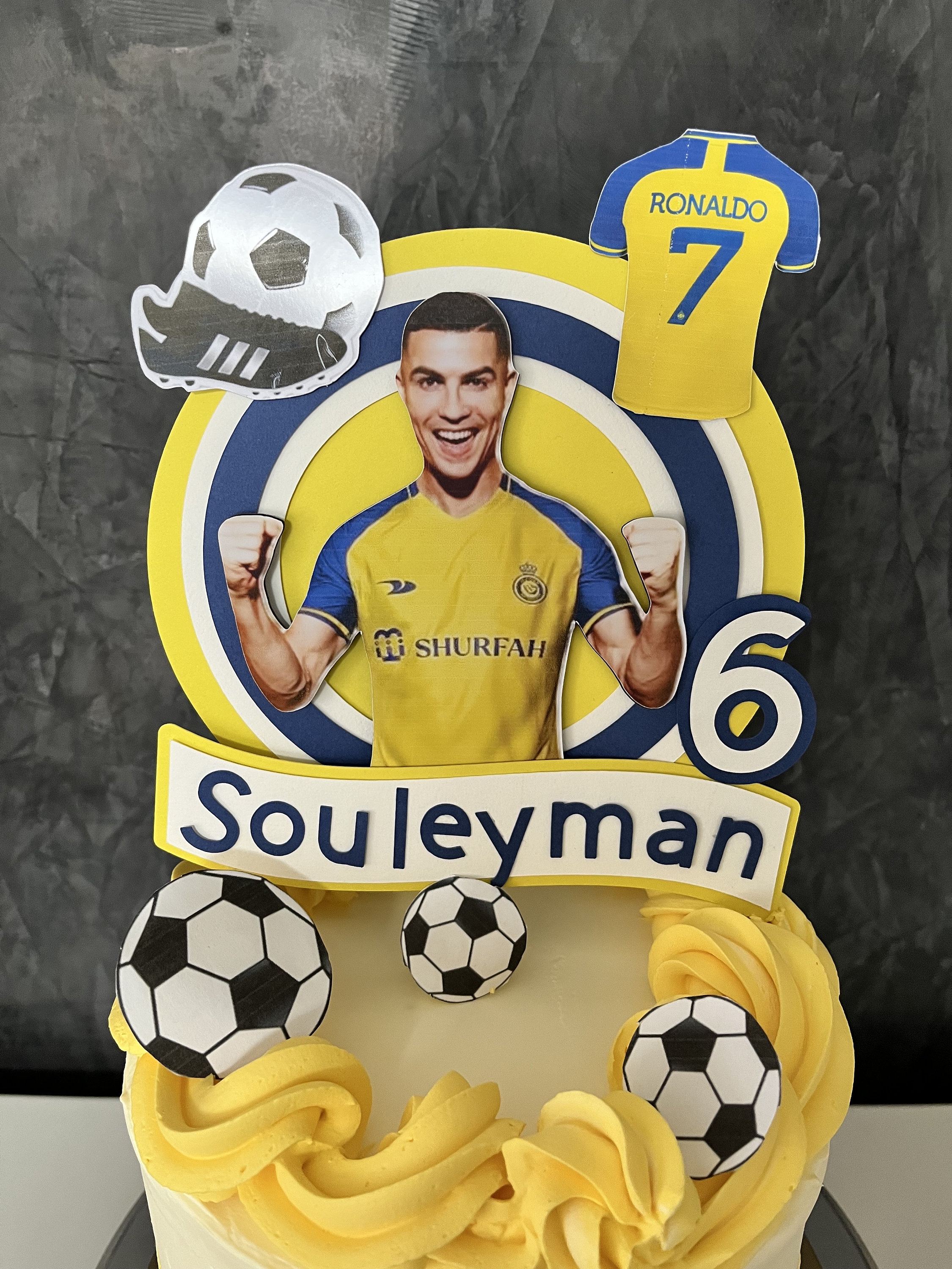 Football Cake Topper, Cristiano Ronaldo - Etsy