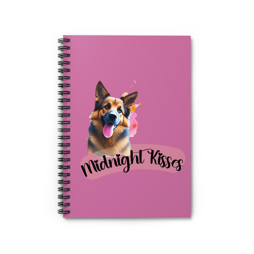 German Shepherd 'midnight Kisses' Lined Spiral Notebook - Etsy