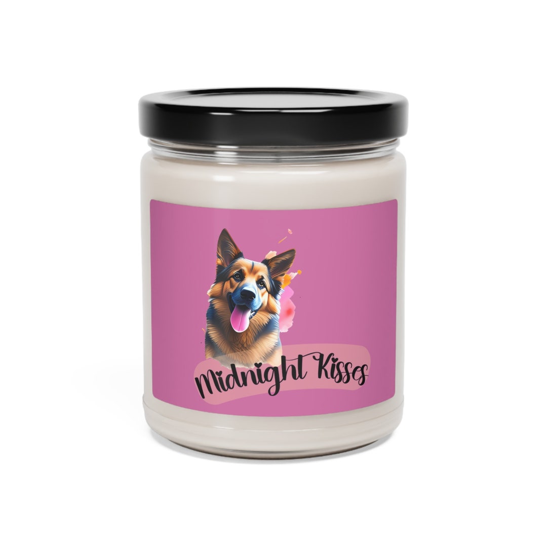 Midnight Kisses German Shepherd Scented Soy Candle, 9oz, Single Wick ...