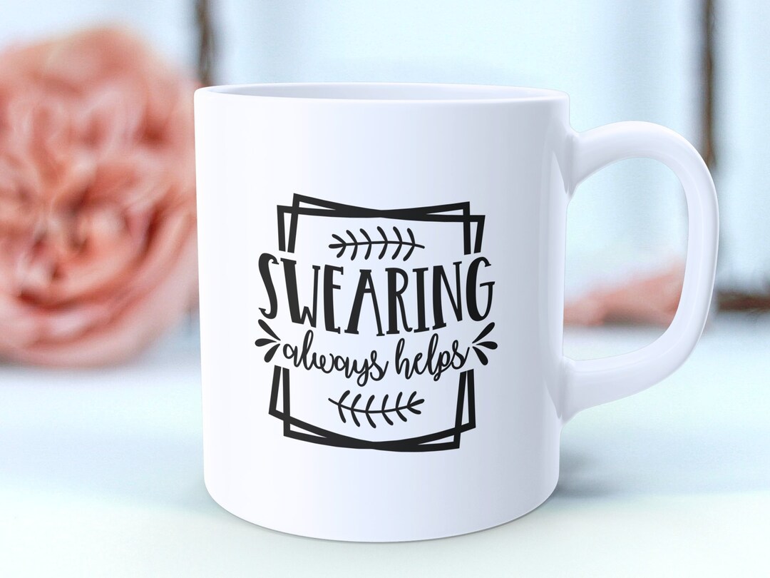 Funny Swearing Quote Mug Baseball Stitching Graphic Coffee Cup