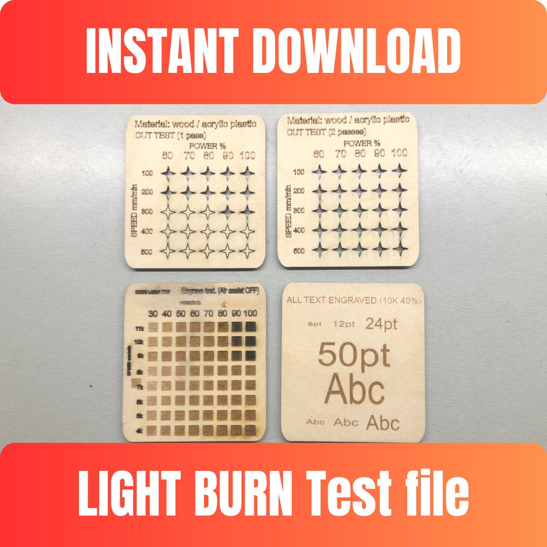 5-30W Diode Laser Testing Kit for Cutting and Engrave Sculpfun, Xtool ...