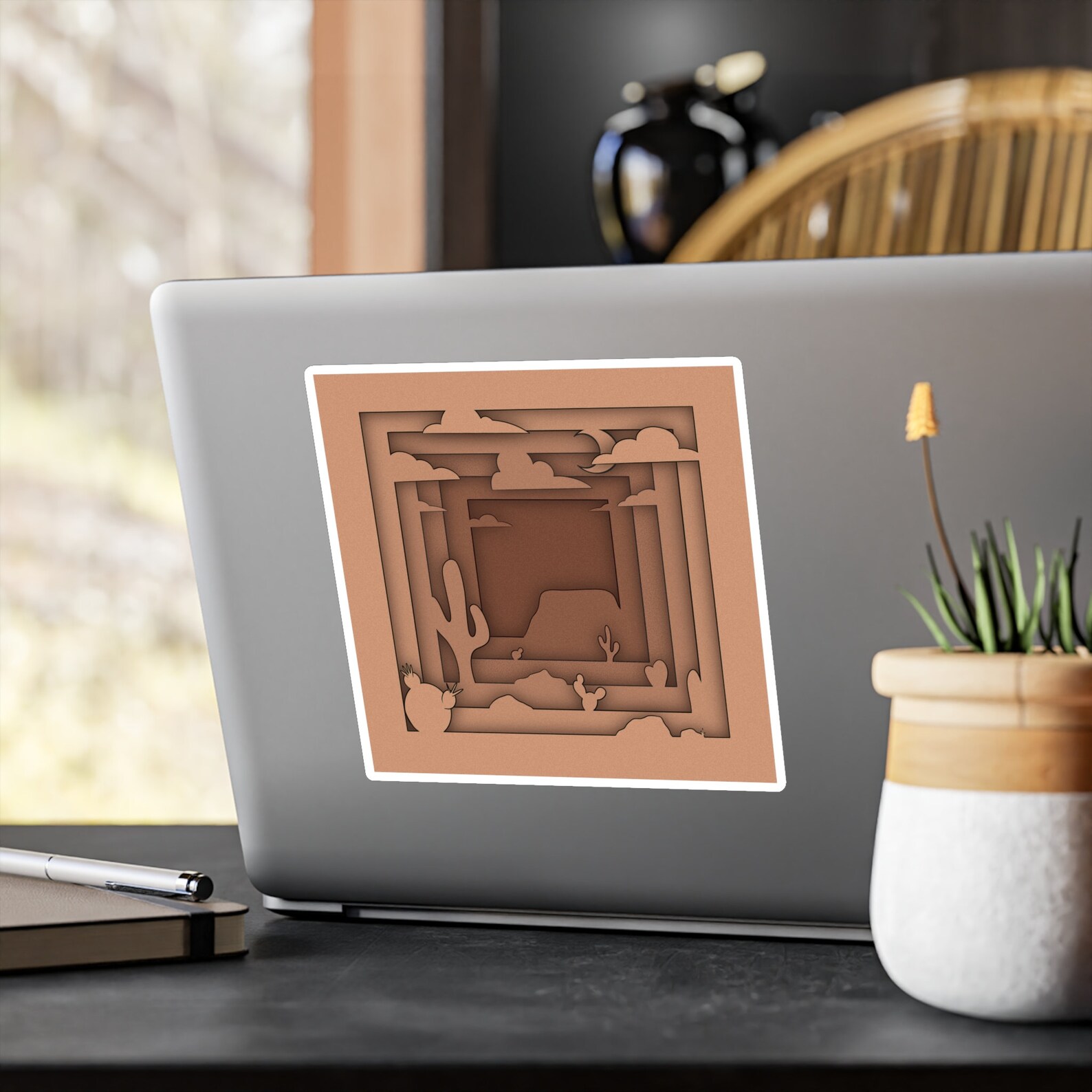 Desert Paper Vinyl Decal Sticker for Water Bottle Tumbler Laptop Cute ...