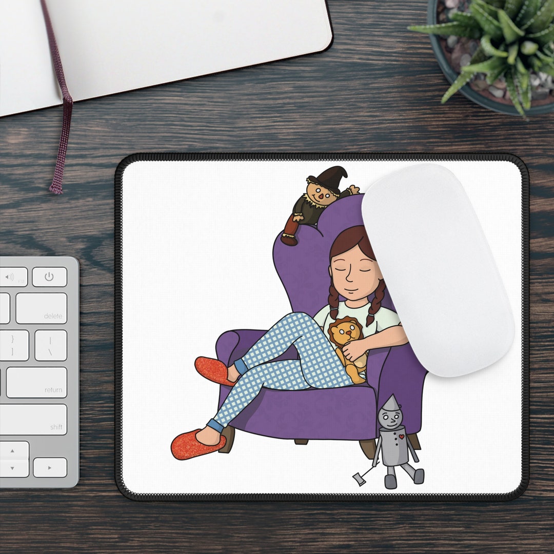 Dorothy Napping Mouse Pad | Gift for Gamer or Office | Fun Whimsical Colorful Illustrative ...