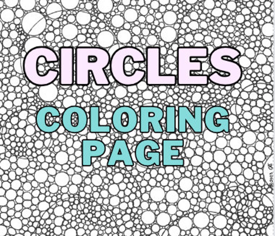 Zendoodle Circles Adult Coloring Page for Meditation, Relaxation, or ...