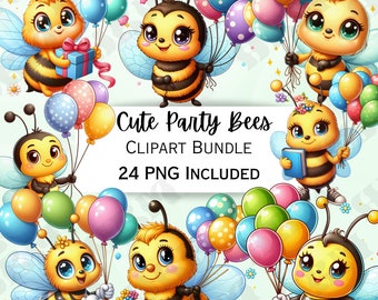 24 Cute Party Cow Clipart Bundle, Cartoon Balloon Sticker, Adorable ...