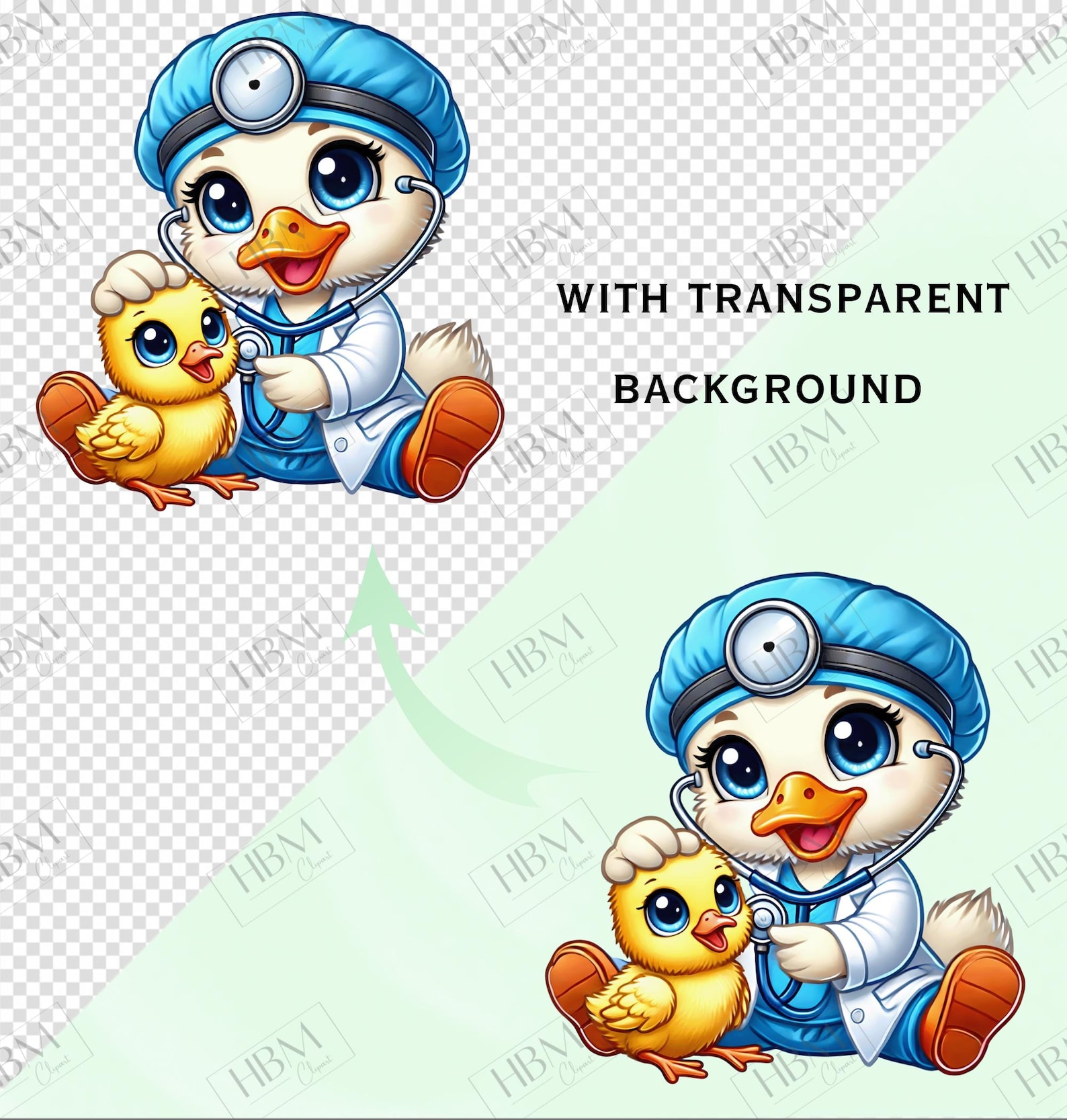 Cute Cartoon Medical Animals Clipart Bundle, Whimsical Pharmacist ...
