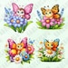 24 Cute Cartoon Spring Butterfly Clipart Bundle, Daisies Nursery Decor ...