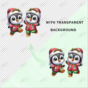 Cute Christmas Penguin Clipart Bundle, Festive Baby Animal Sticker ...