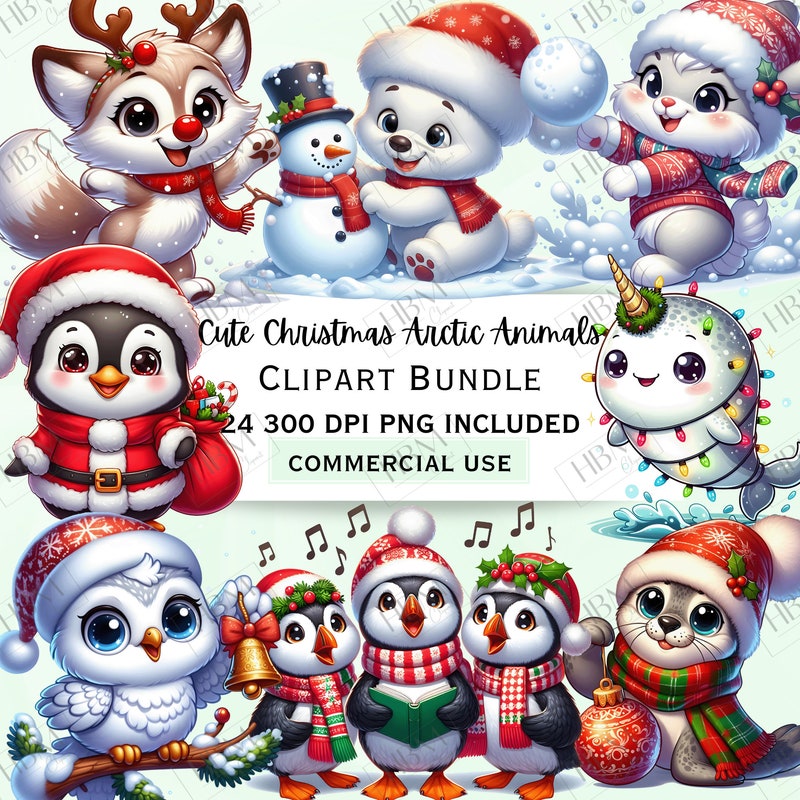 Cute Snow Baby Animals - Etsy