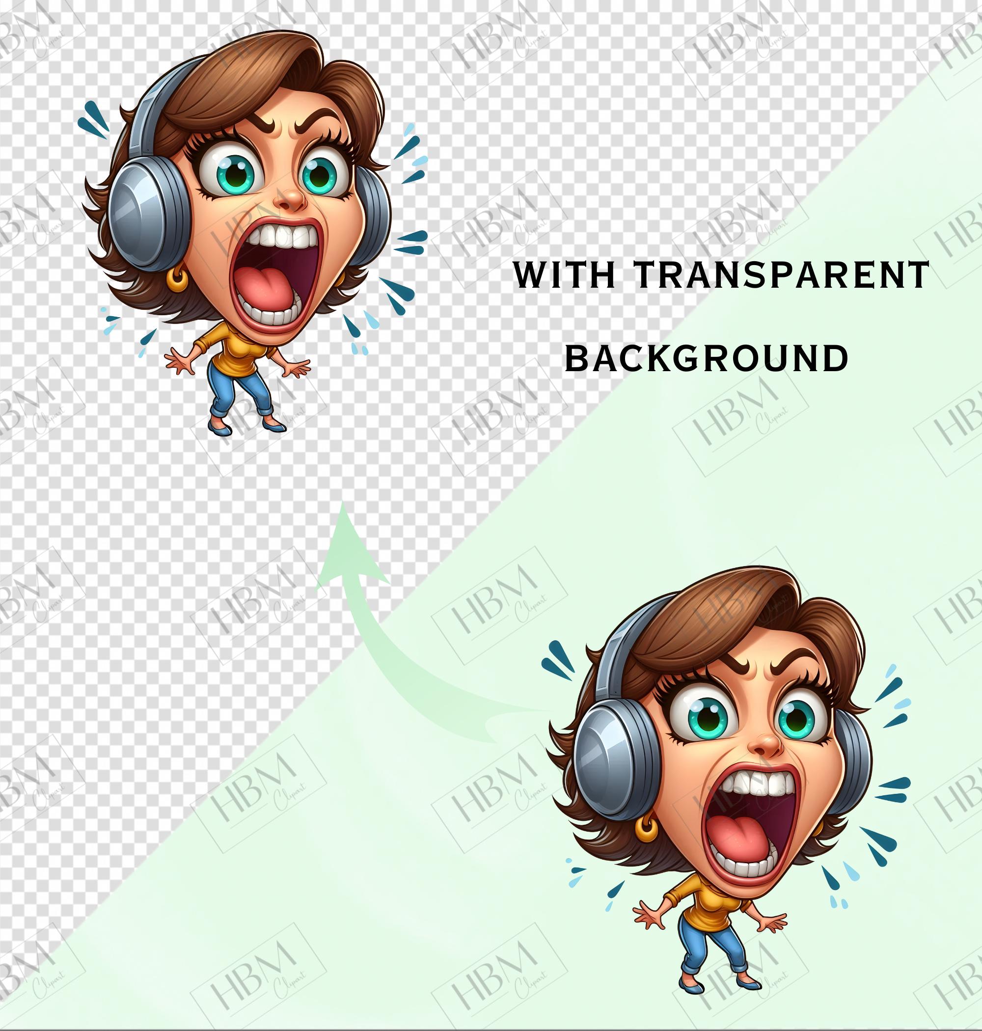 Funny Cartoon Mom Life Chaos Clipart Bundle, Exhausted Quirky Mother ...