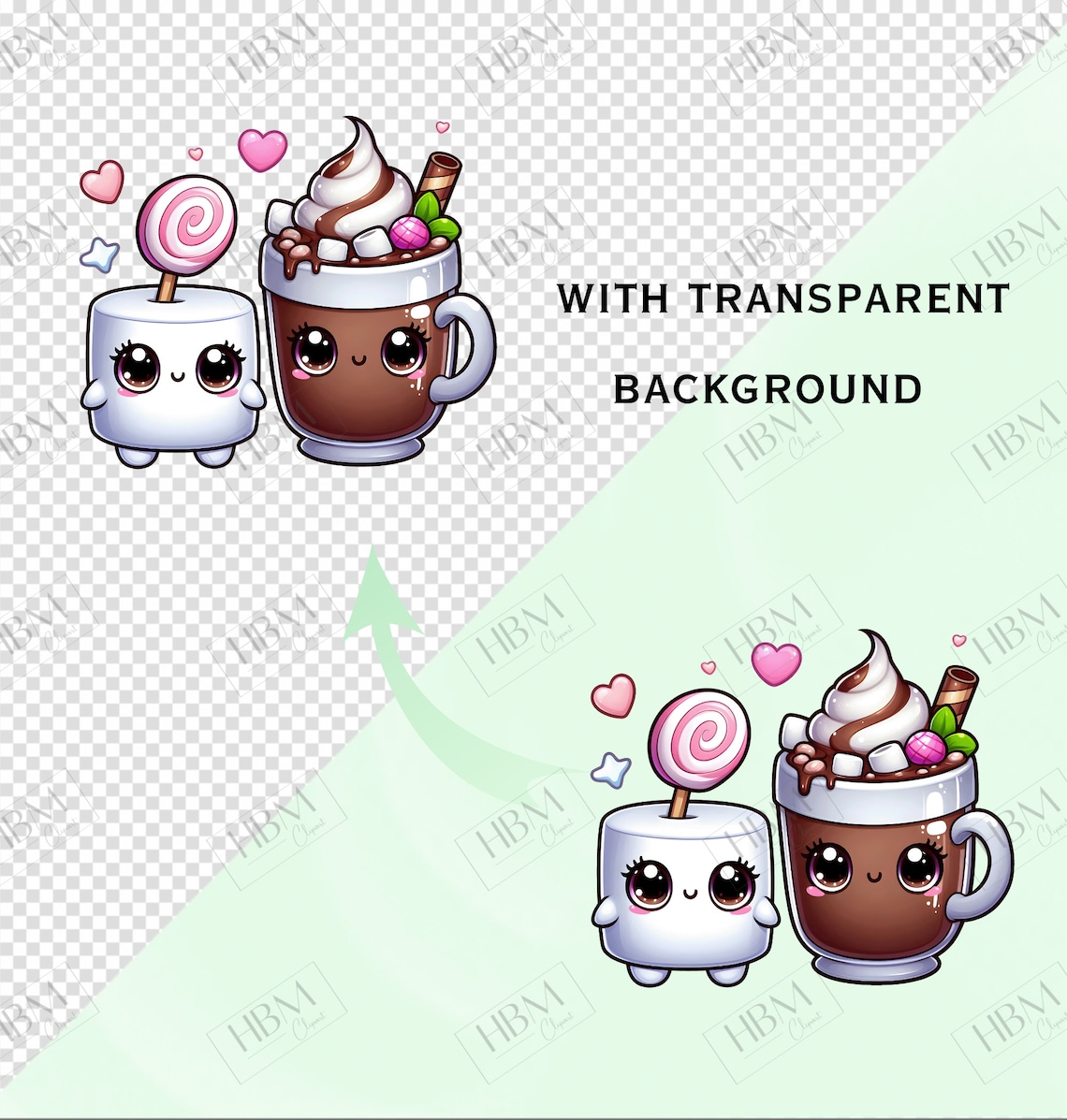 Cute Cartoon Food Pairs Clipart Bundle, Kawaii Fruit Sticker, Adorable ...