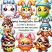 Funny Cartoon Easter Sweets Clipart Bundle, Comical Dessert Treats ...