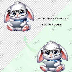 Cute Cartoon Tech Animals Clipart Bundle, Whimsical Gadgets Stickers ...
