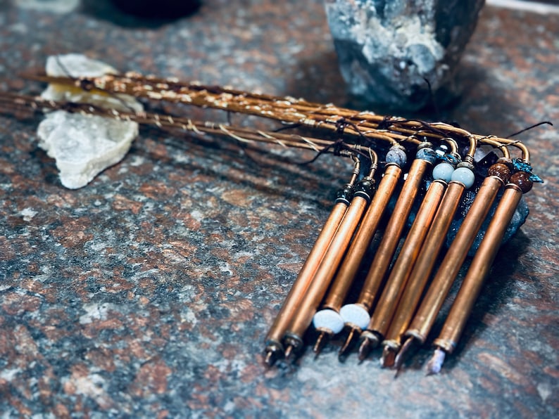 Handmade Custom Dowsing Rods for Spirit Communication With Crystal and ...