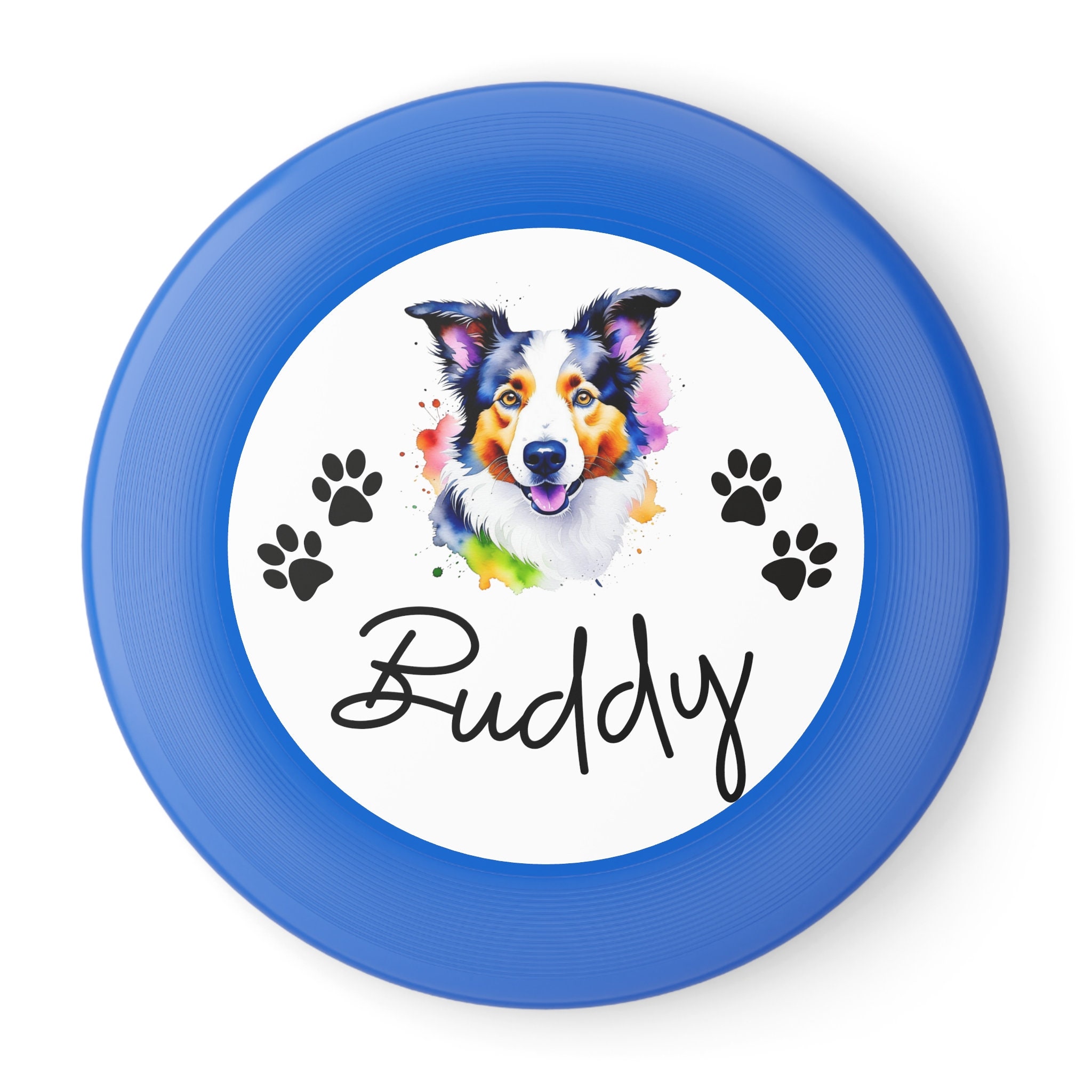 Personalized Dog Frisbee Toy, Border Collie Pet Training Flying Disc ...