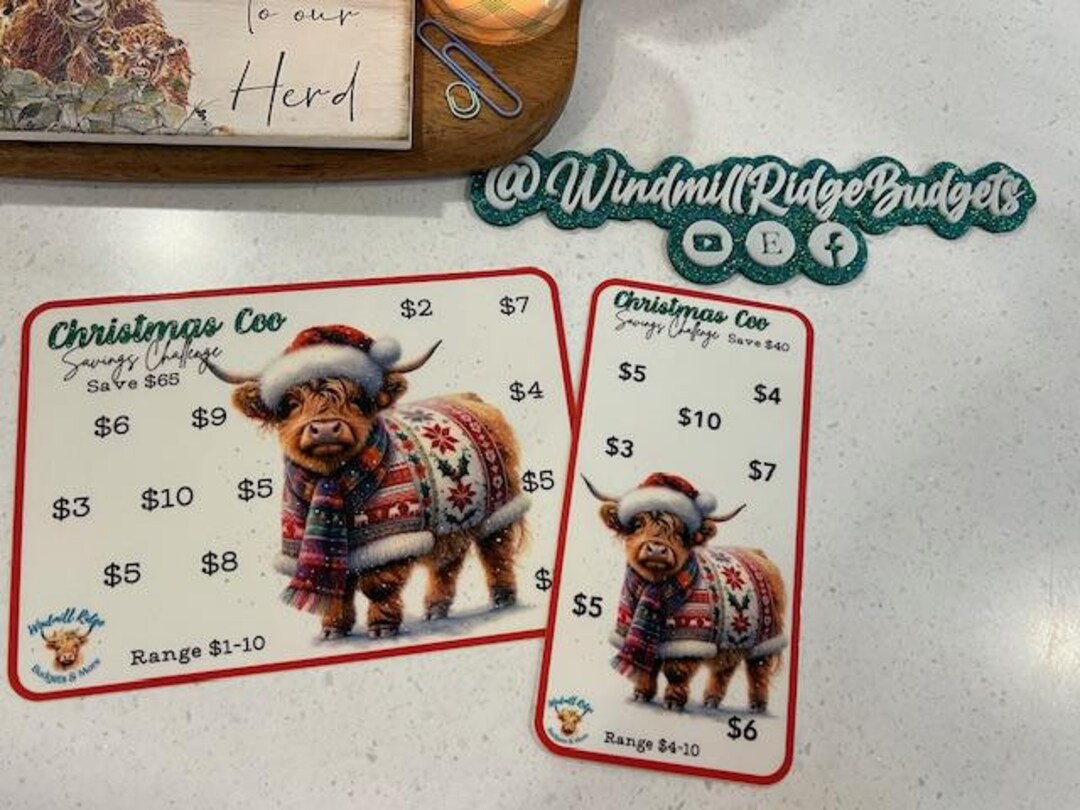 Christmas Coo Money Saving Scratch-off Challenge for A5 and A6 Budget ...