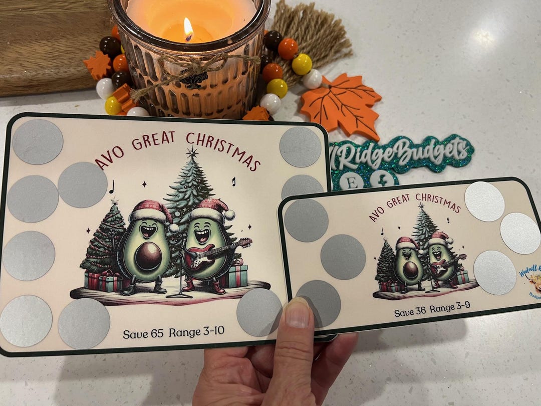 Avo Great Christmas Scratch-off Challenge for A5 and A6 Budget Binder ...
