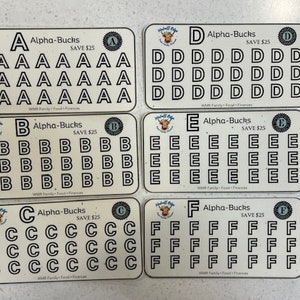 Alpha Bucks Dollar Bill Saving Challenge Trackers for A6 Budget Binder ...