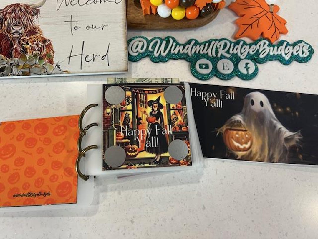 Happy Fall Y'all Halloween Savings Challenge Game, Scratch-off ...