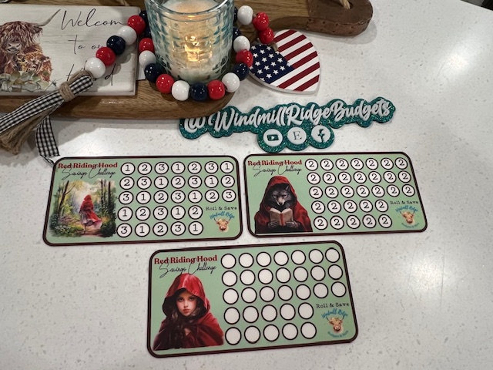 Red Riding Hood Roll and Save Saving Scratch-off Challenge for A5 and ...