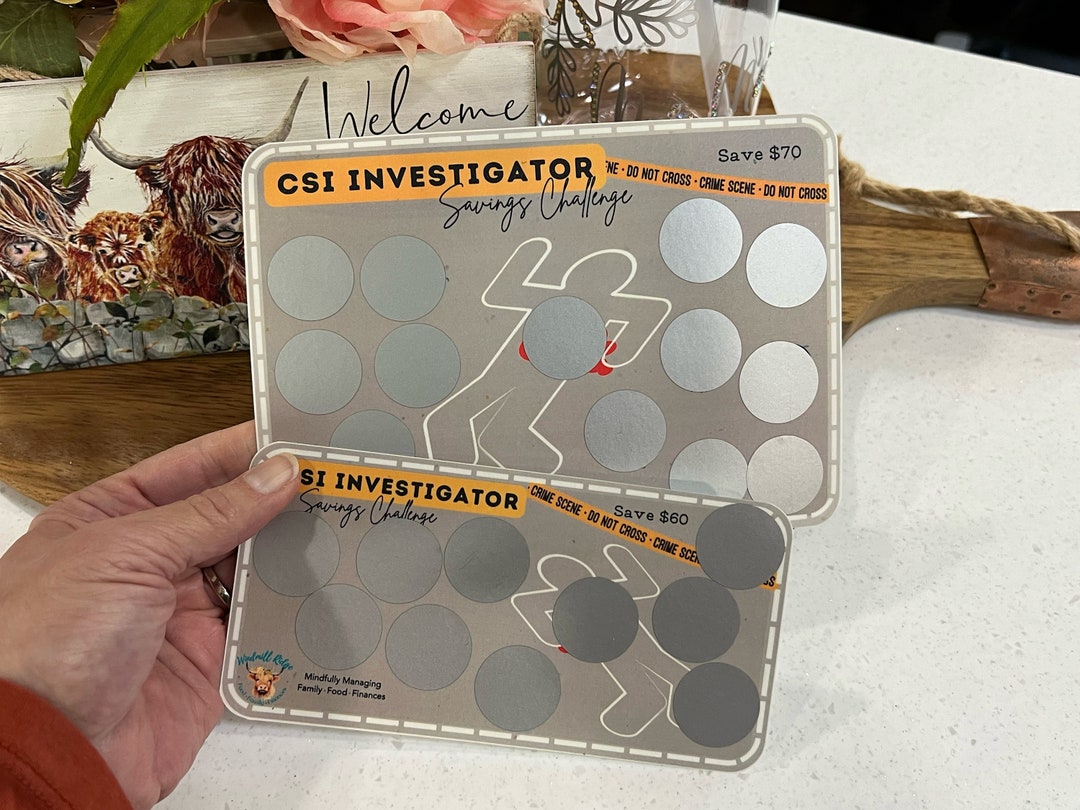 CSI Investigator Money Saving Scratch-off Challenge for A5 and A6 ...