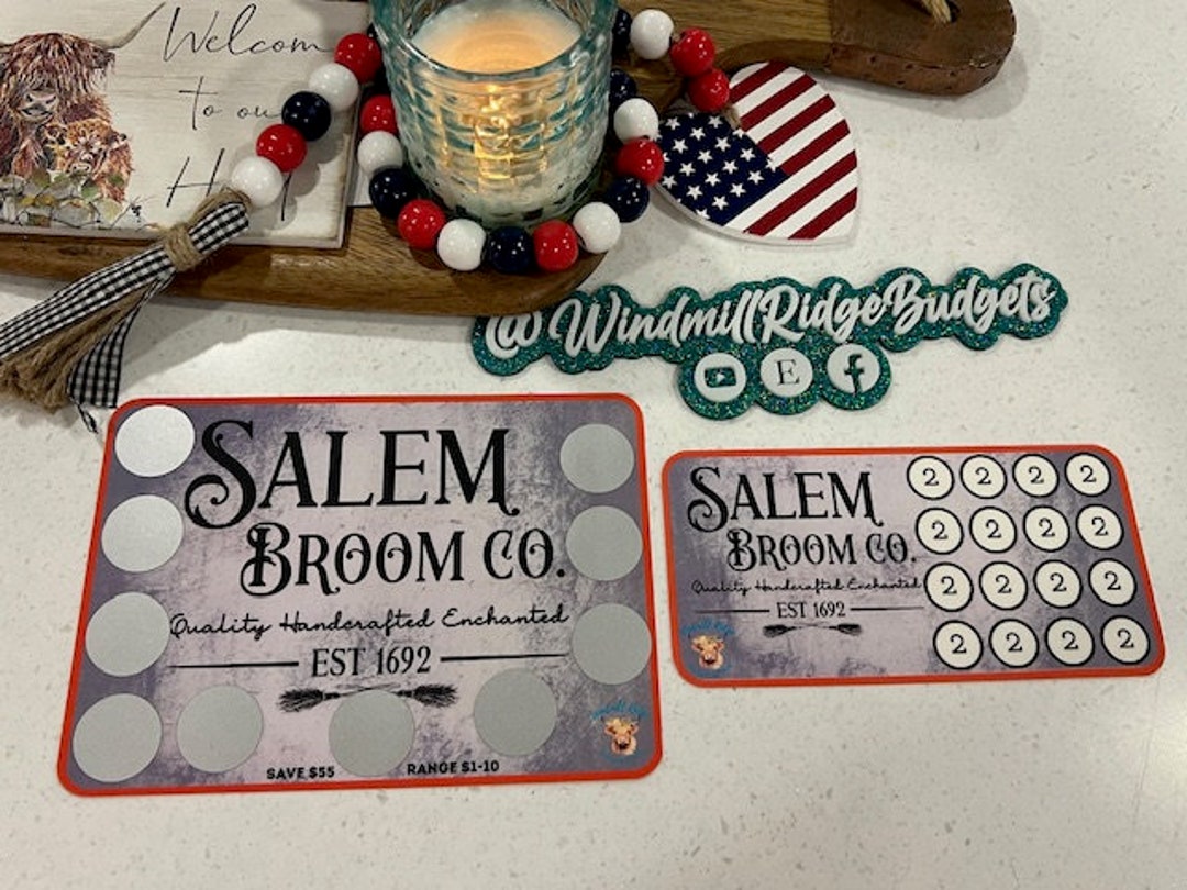 Salem Broom Co. Saving Scratch-off Challenge for A5 and A6 Budget ...
