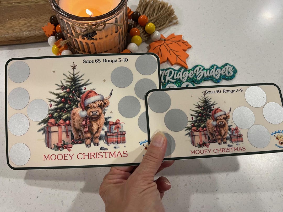 Have a Mooey Christmas Scratch-off Challenge for A5 and A6 Budget ...