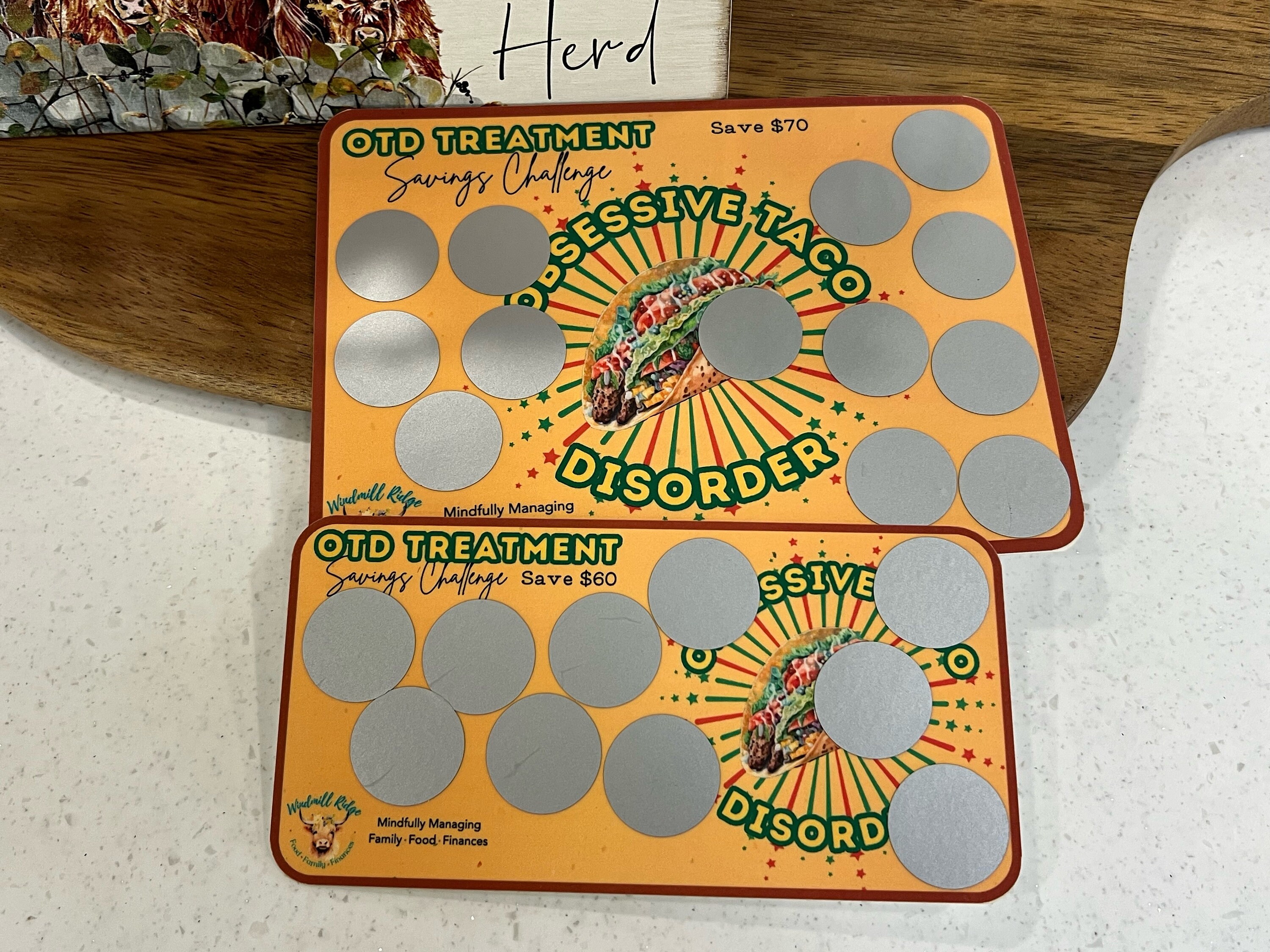 Obsessive Taco Disorder Money Saving Scratch-off Challenge for A5 and ...